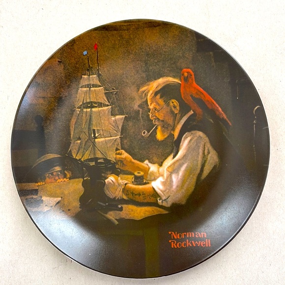 Knowles Fine China | Accents | Norman Rockwell The Ship Builder Plate ...